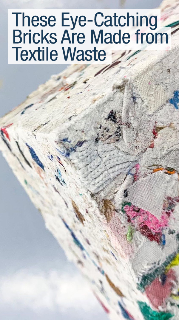 These Eye-Catching Bricks Are Made from Textile Waste