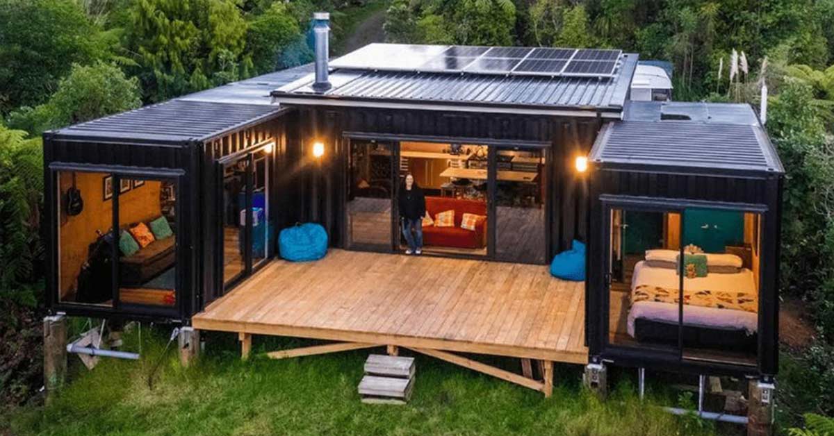 Off-The-Grid Home Built Using 20-Foot Shipping Containers : The Premier ...
