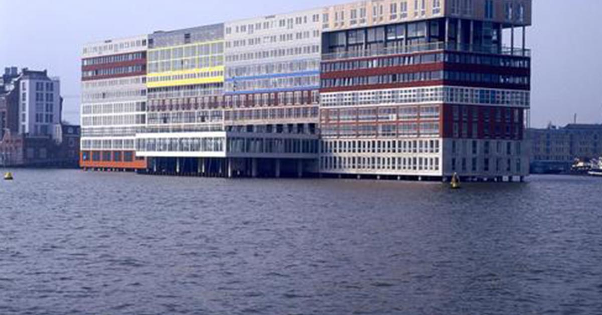 Amsterdam’s floating ‘masterpiece’ of 160 homes pushes the envelope.