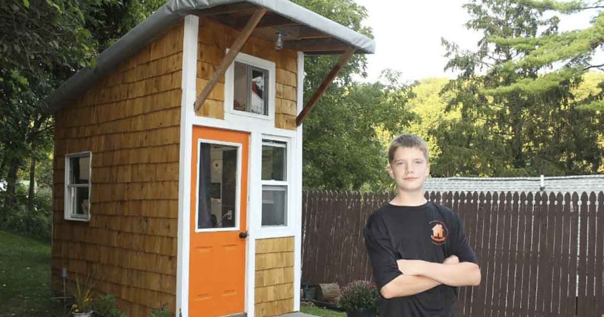 Iowa Boy Builds Tiny House in His Backyard