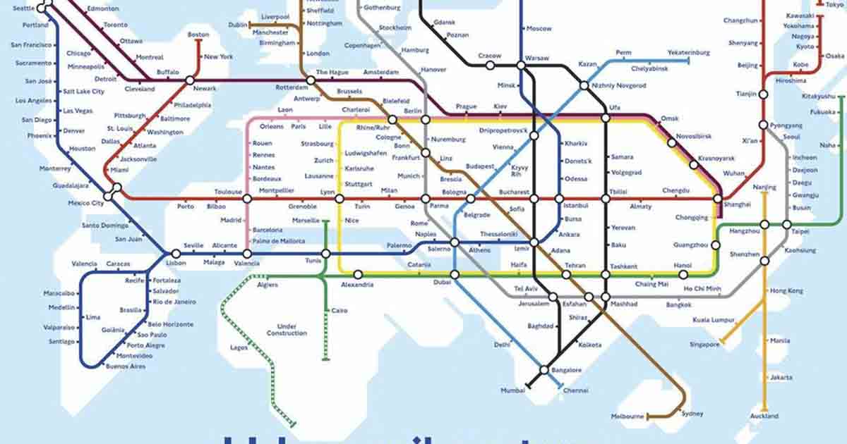 World Map Shows What a Hyperloop May Look Like In The Future