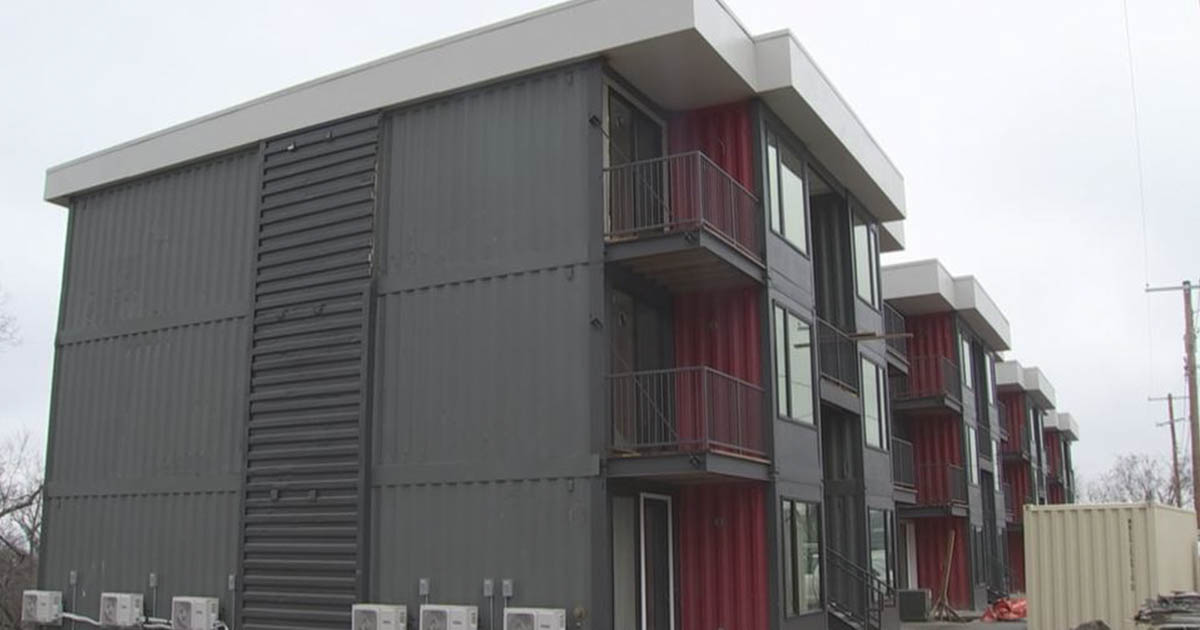 Shipping container studio apartments nearing completion : The Premier Daily