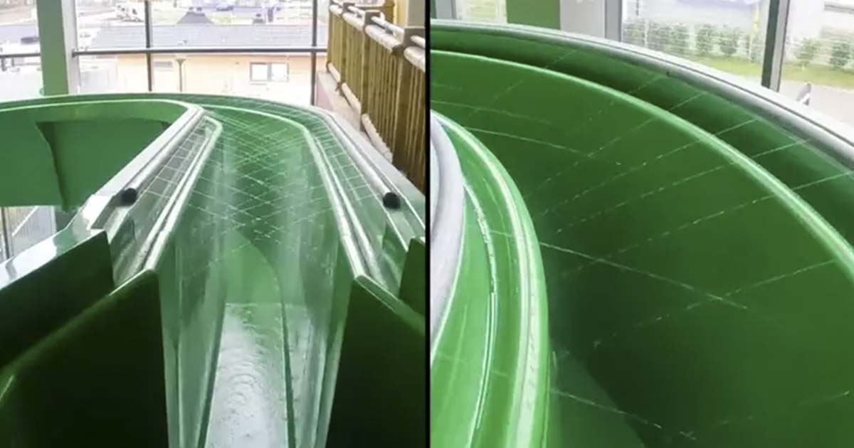World’s first stand-up waterslide is as odd as it sounds