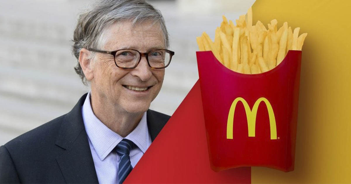 The Potatoes for McDonald's fries are grown on Bill Gates' farmland