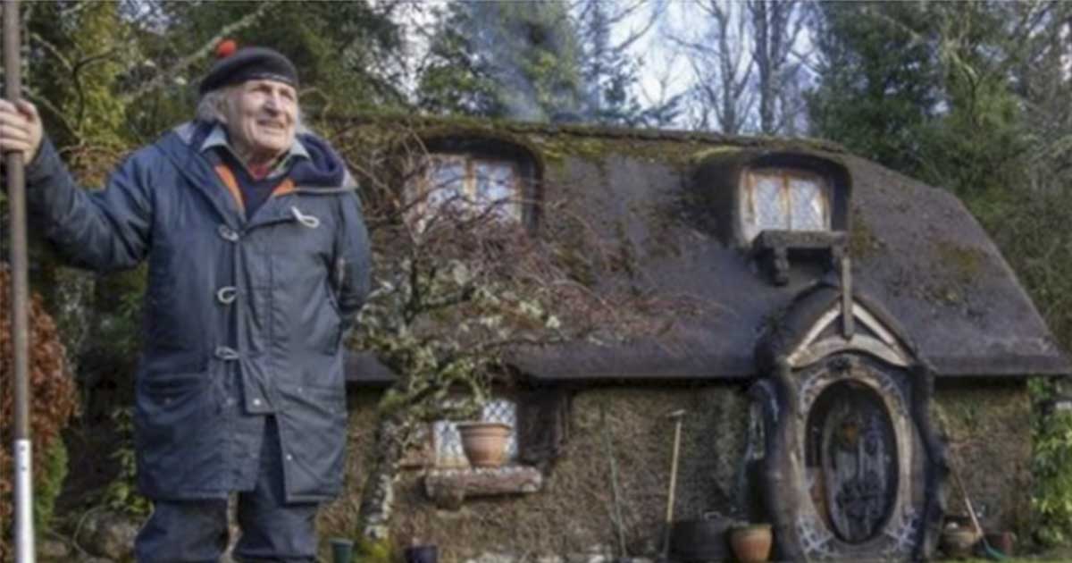 90-Year-Old Man Builds His Own “Hobbit House.”